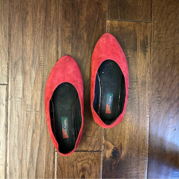 Hush Puppies | Shoes | Red Suede Flats | Poshmark
